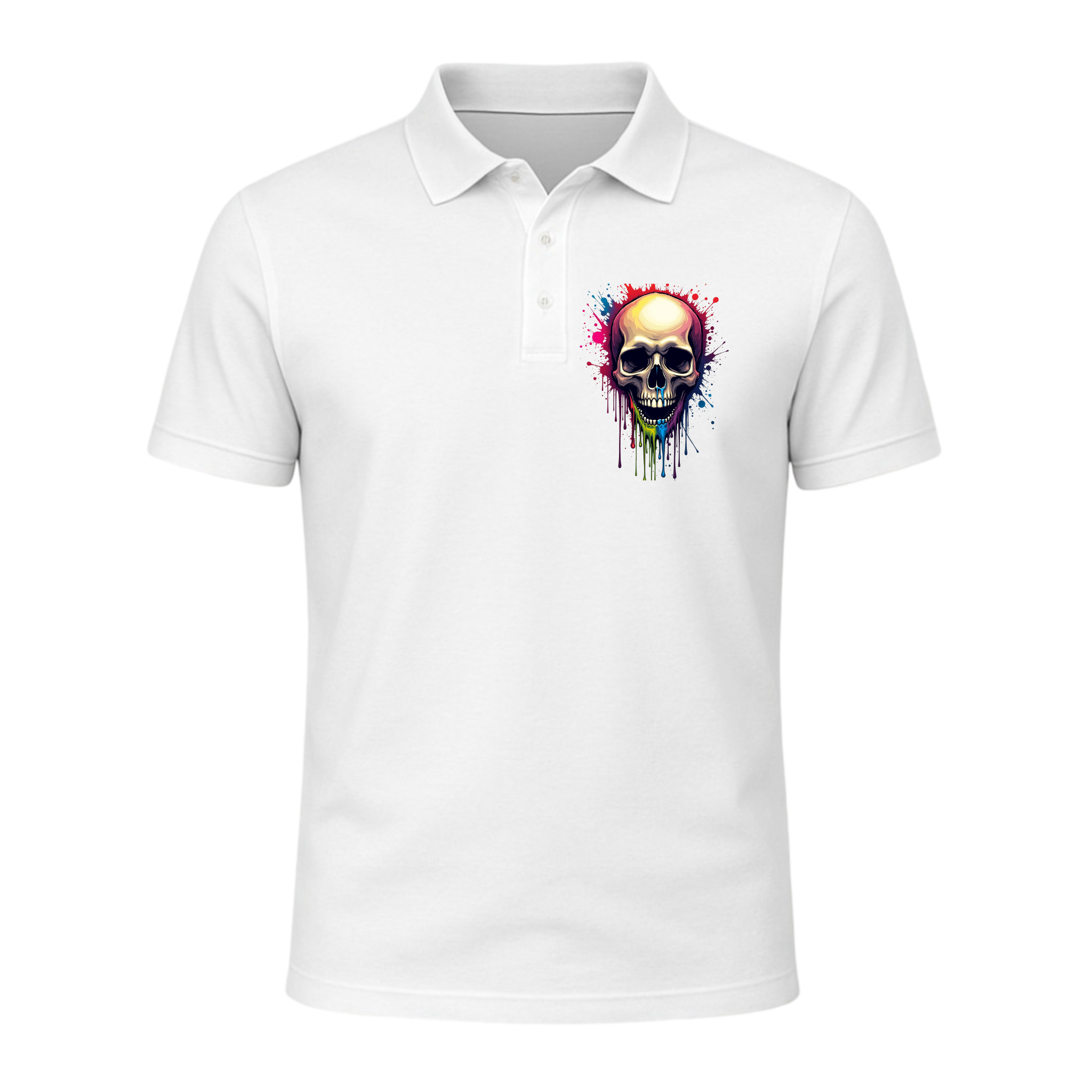 Drooling Skull T-Shirt Polo – Printpromp